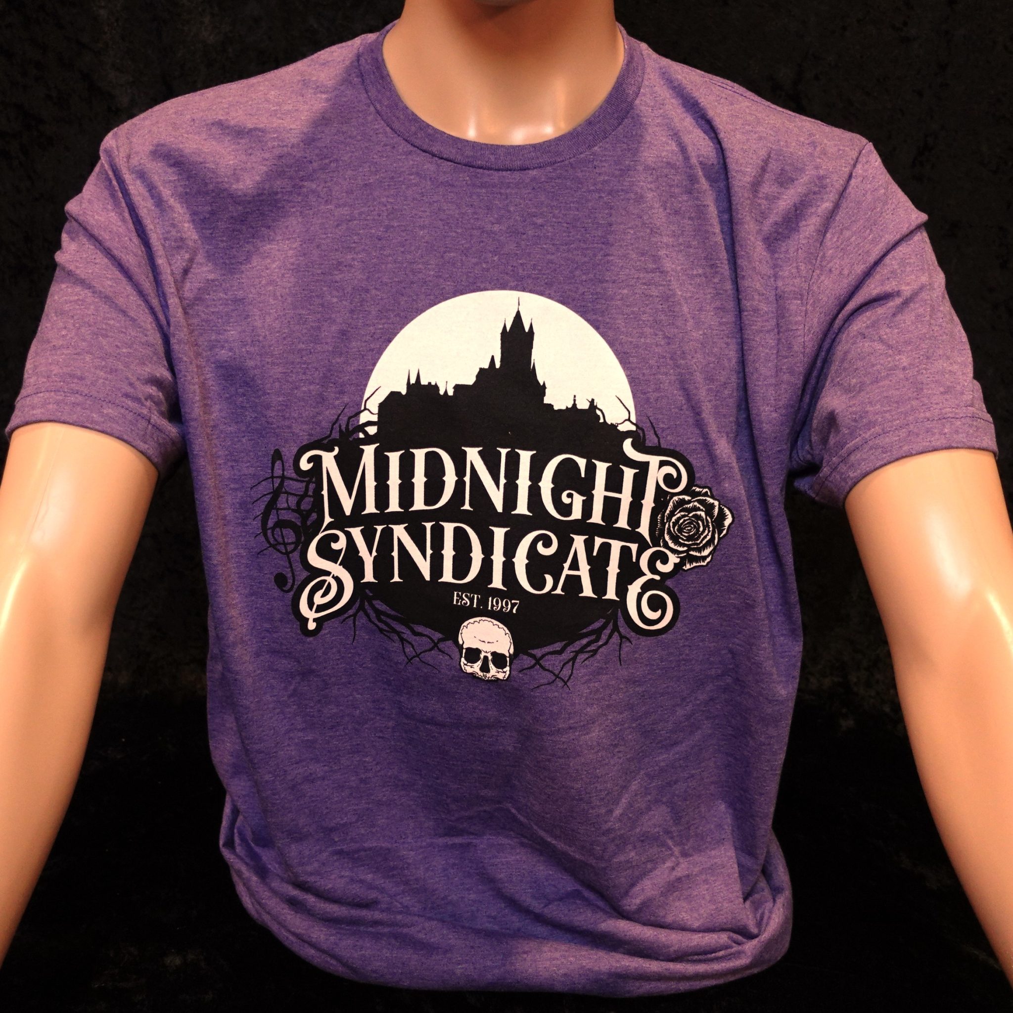 Midnight Syndicate Purple Heather t-shirt (Alternate Logo) - Midnight ...